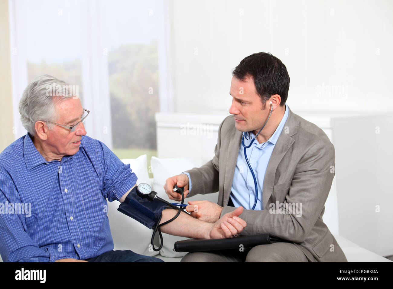 Elderly mans health check hi-res stock photography and images - Alamy