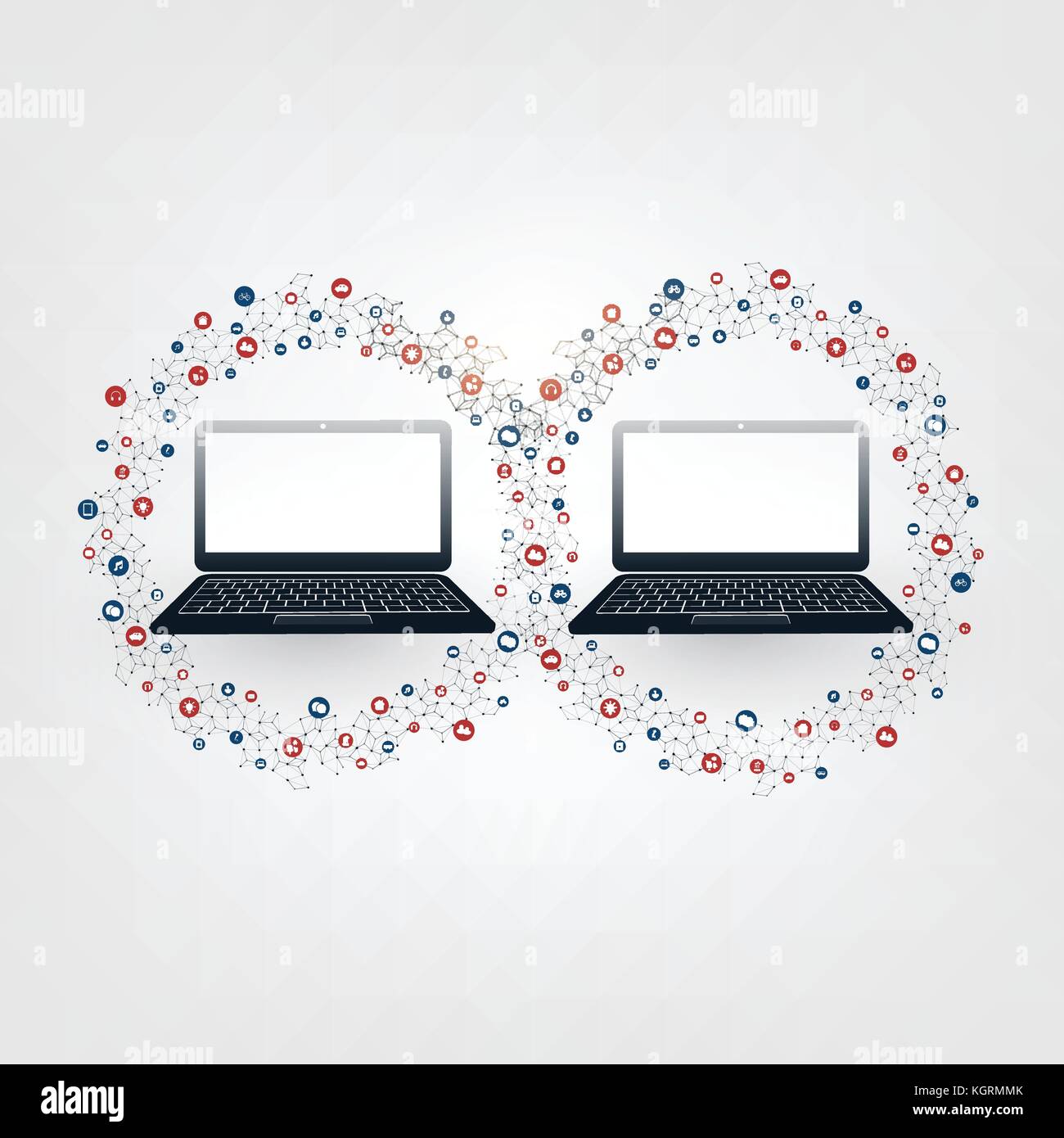 Internet of Things, Cloud Computing Design Concept with Icons ...