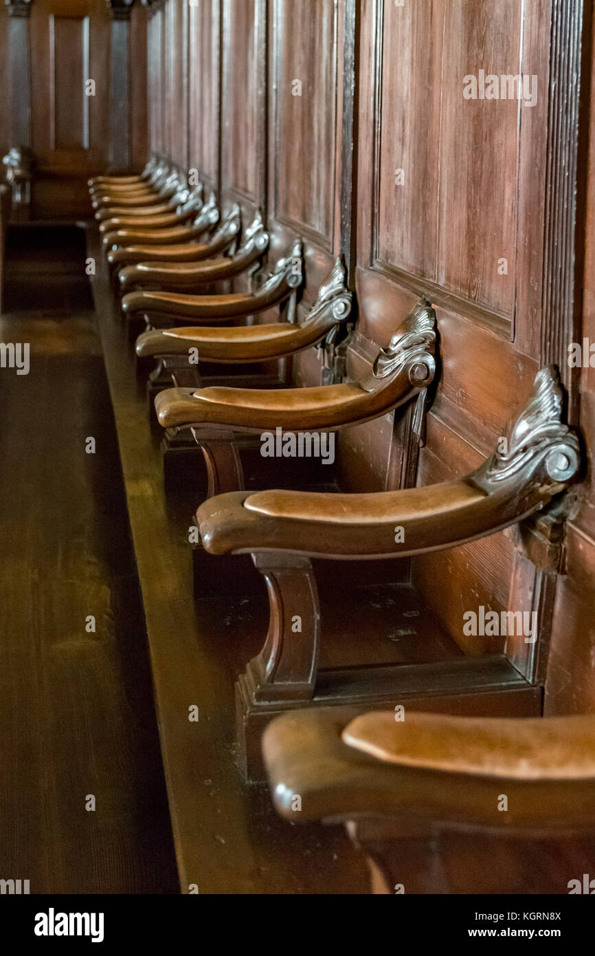 A row of ancient chairs Stock Photo - Alamy