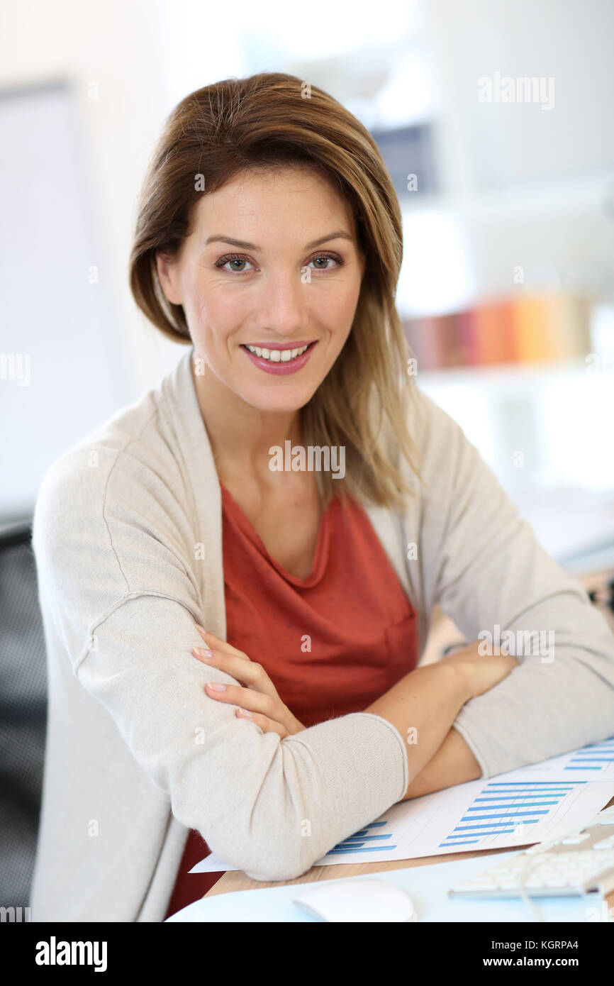 Successful businesswoman at work Stock Photo - Alamy