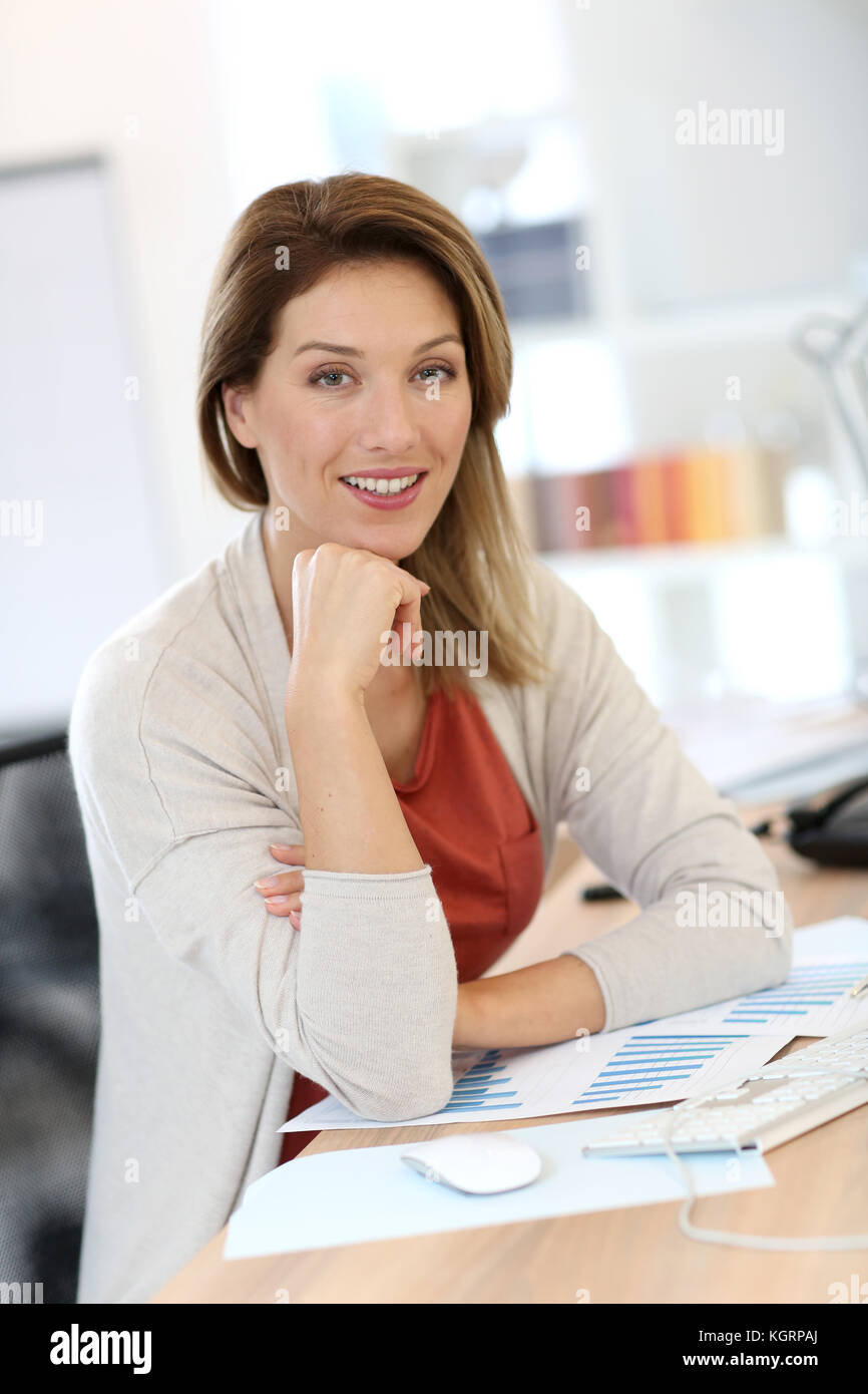 Successful businesswoman at work Stock Photo - Alamy