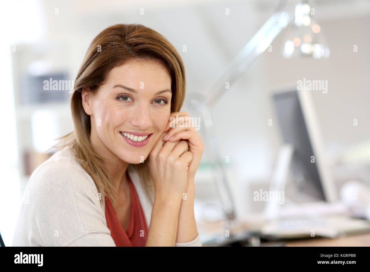 Successful businesswoman at work Stock Photo - Alamy