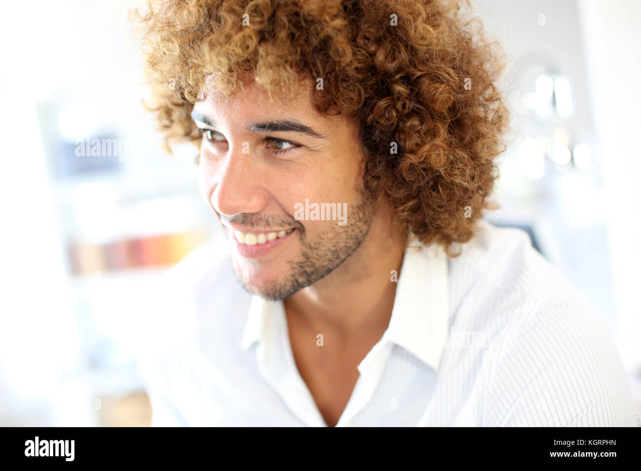 Portrait of handsome mixed-raced man Stock Photo - Alamy