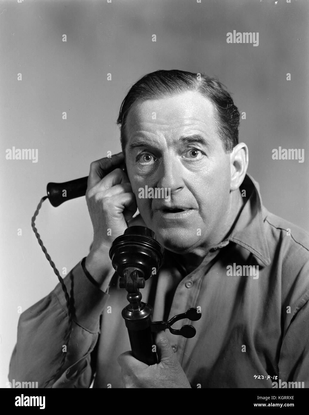 Pimlico stanley holloway actor studio portrait old fashioned telephone ...