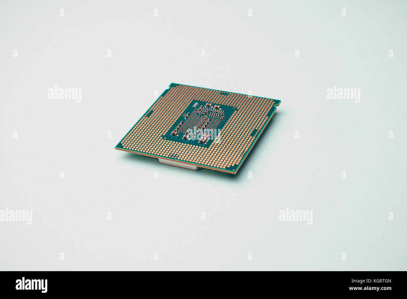 processor for computer isolated a colored background Stock Photo - Alamy