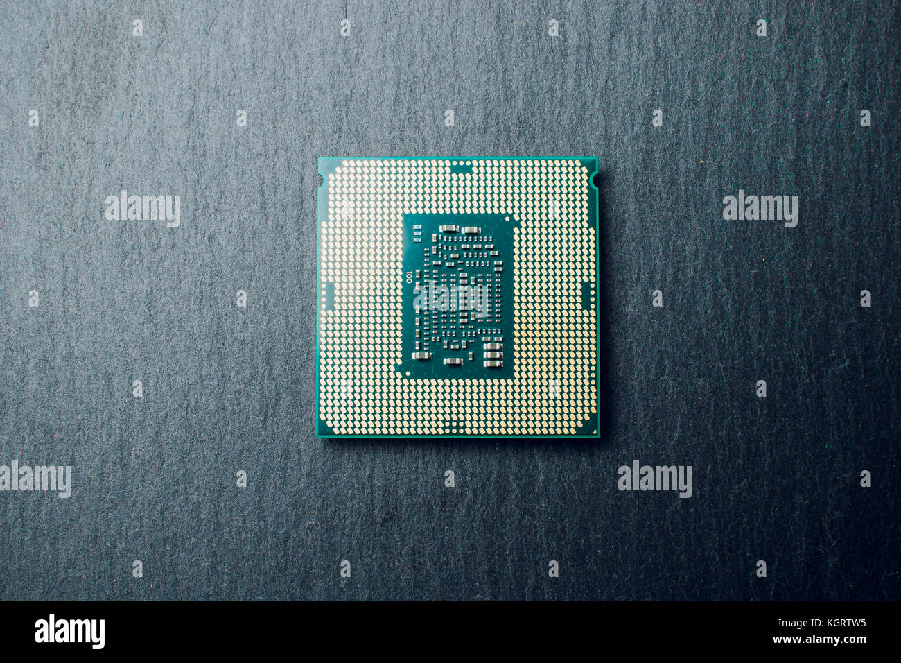 processor for computer isolated a colored background Stock Photo - Alamy