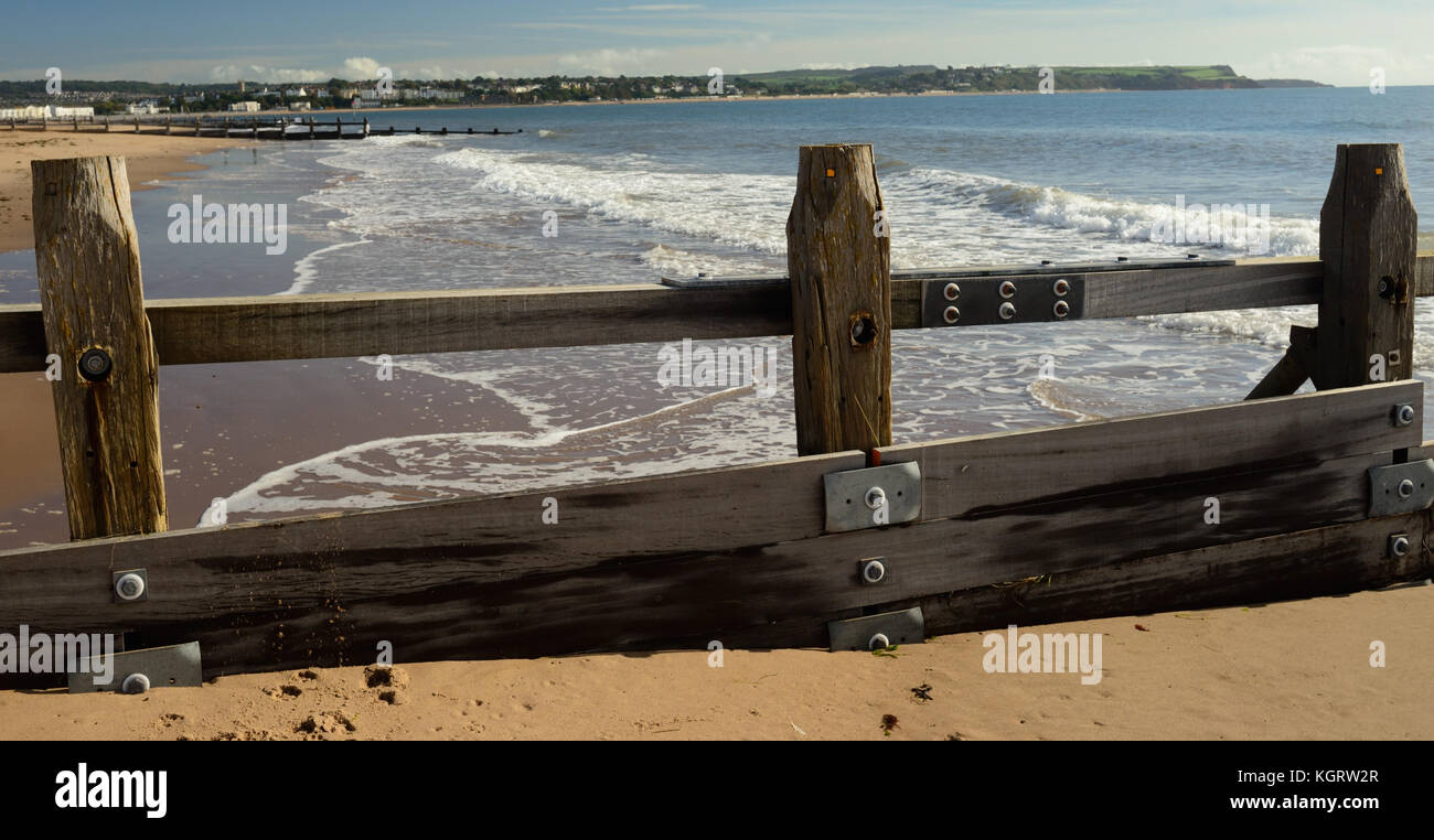Exmouth beach groynes hi-res stock photography and images - Alamy