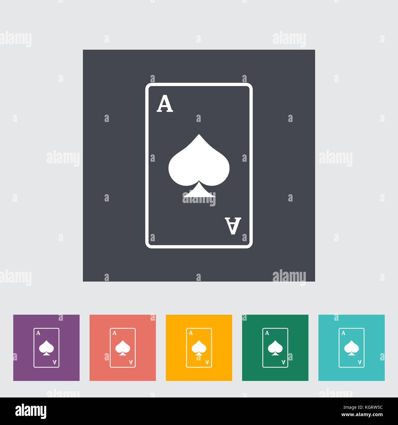 Single playing card ace Stock Vector Images - Alamy