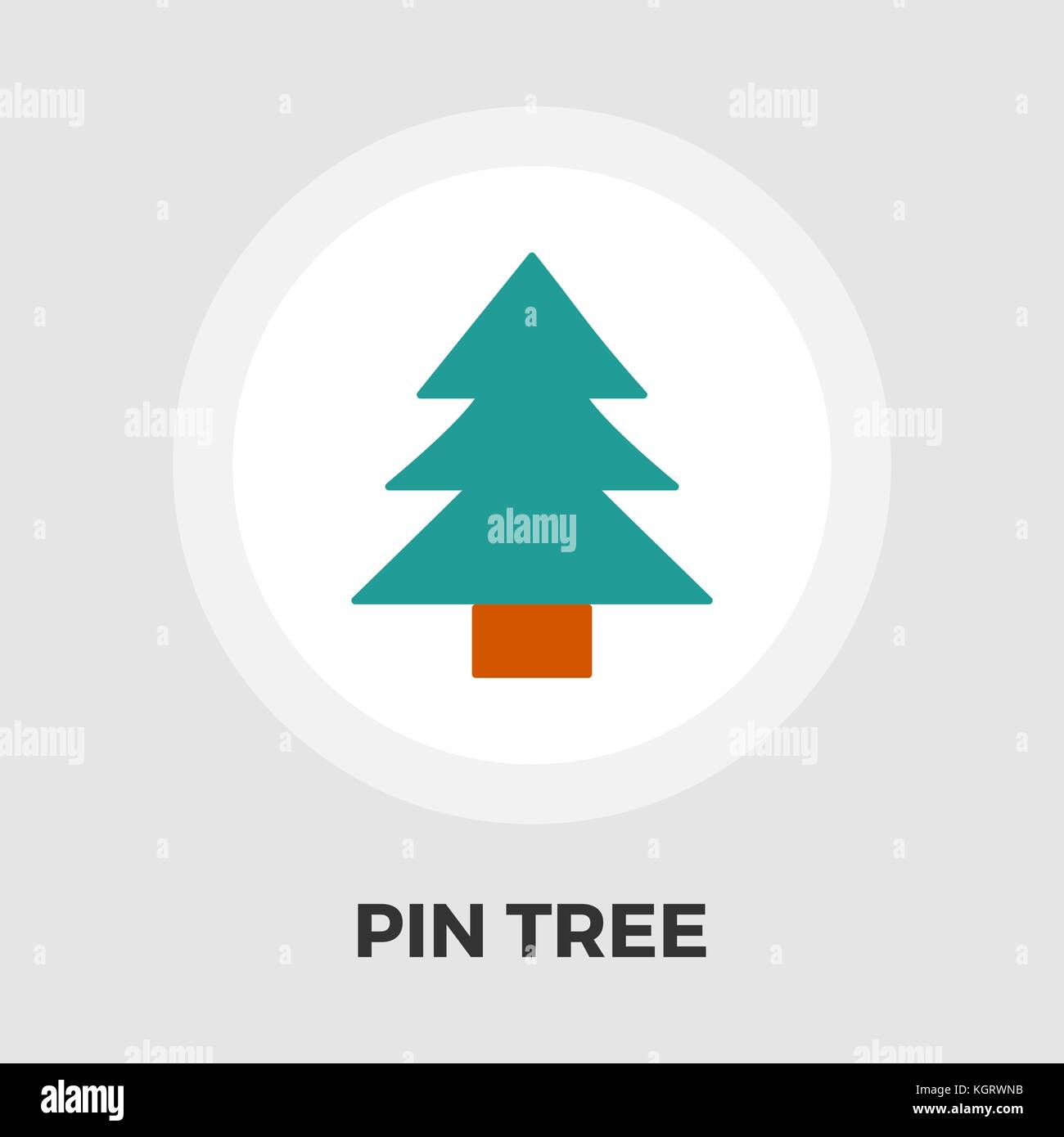 Conifer icon vector. Flat icon isolated on the white background ...