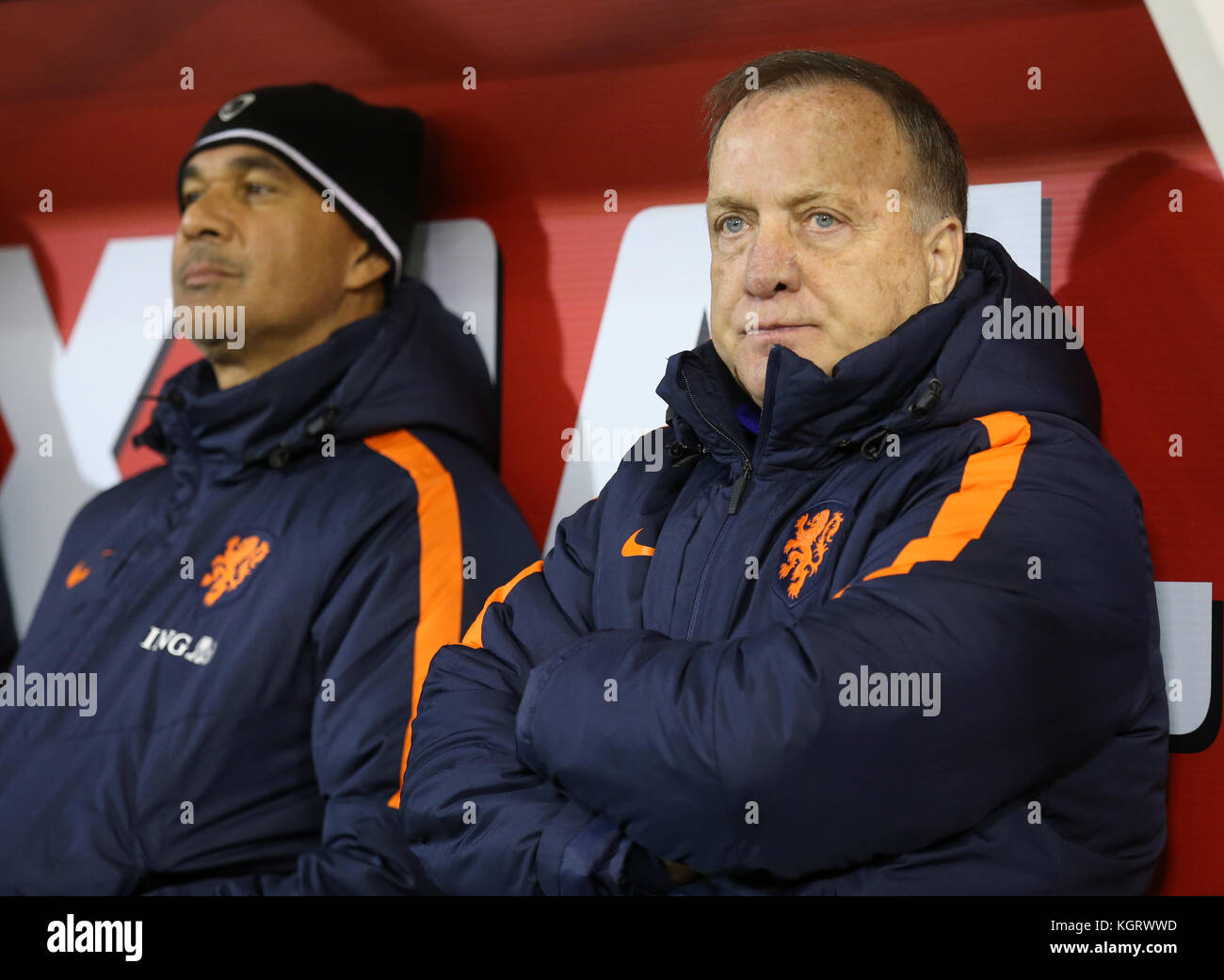 Netherlands manager Dick Advocaat before the International Friendly ...