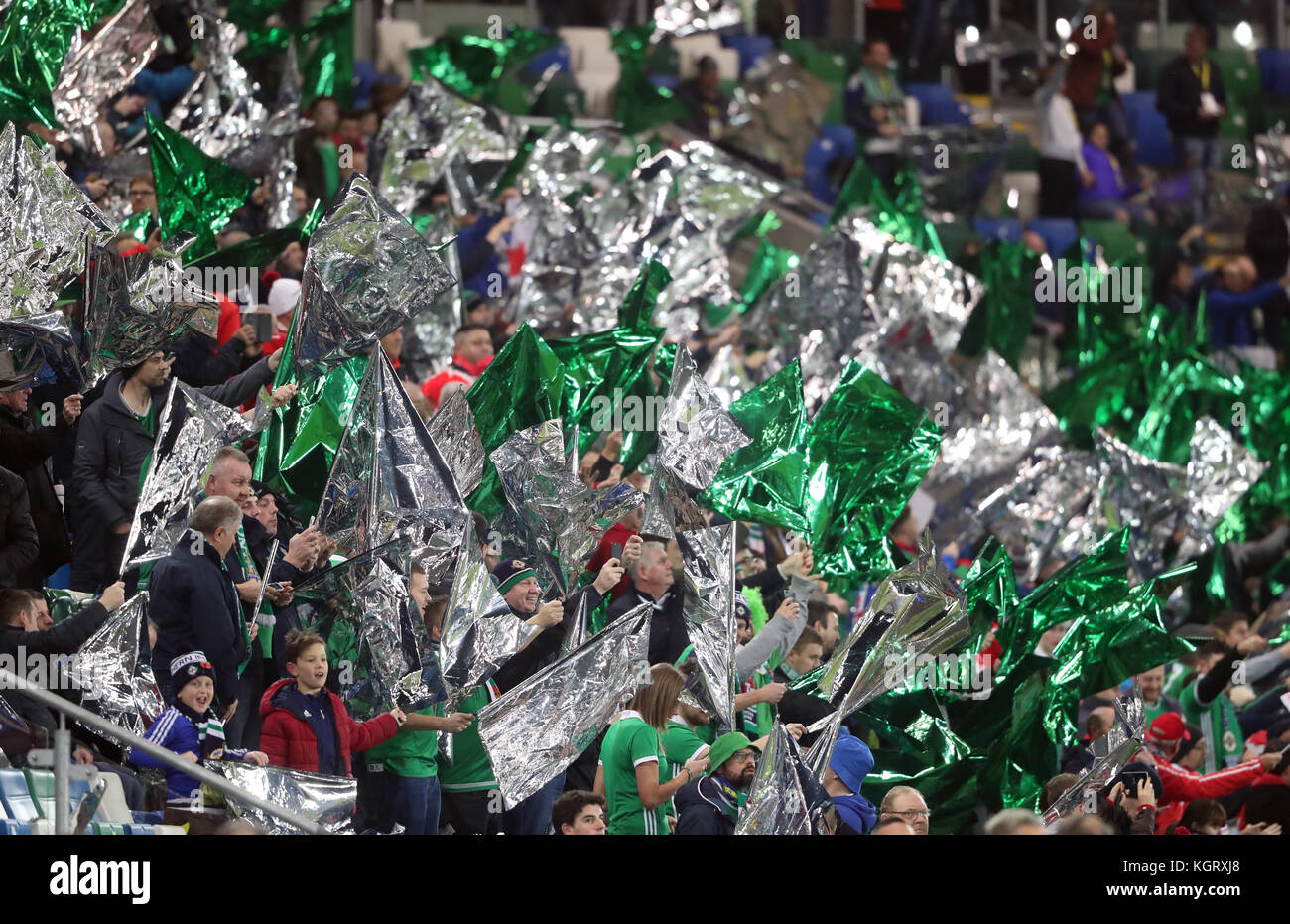Northern ireland fans and flags hi-res stock photography and images - Alamy