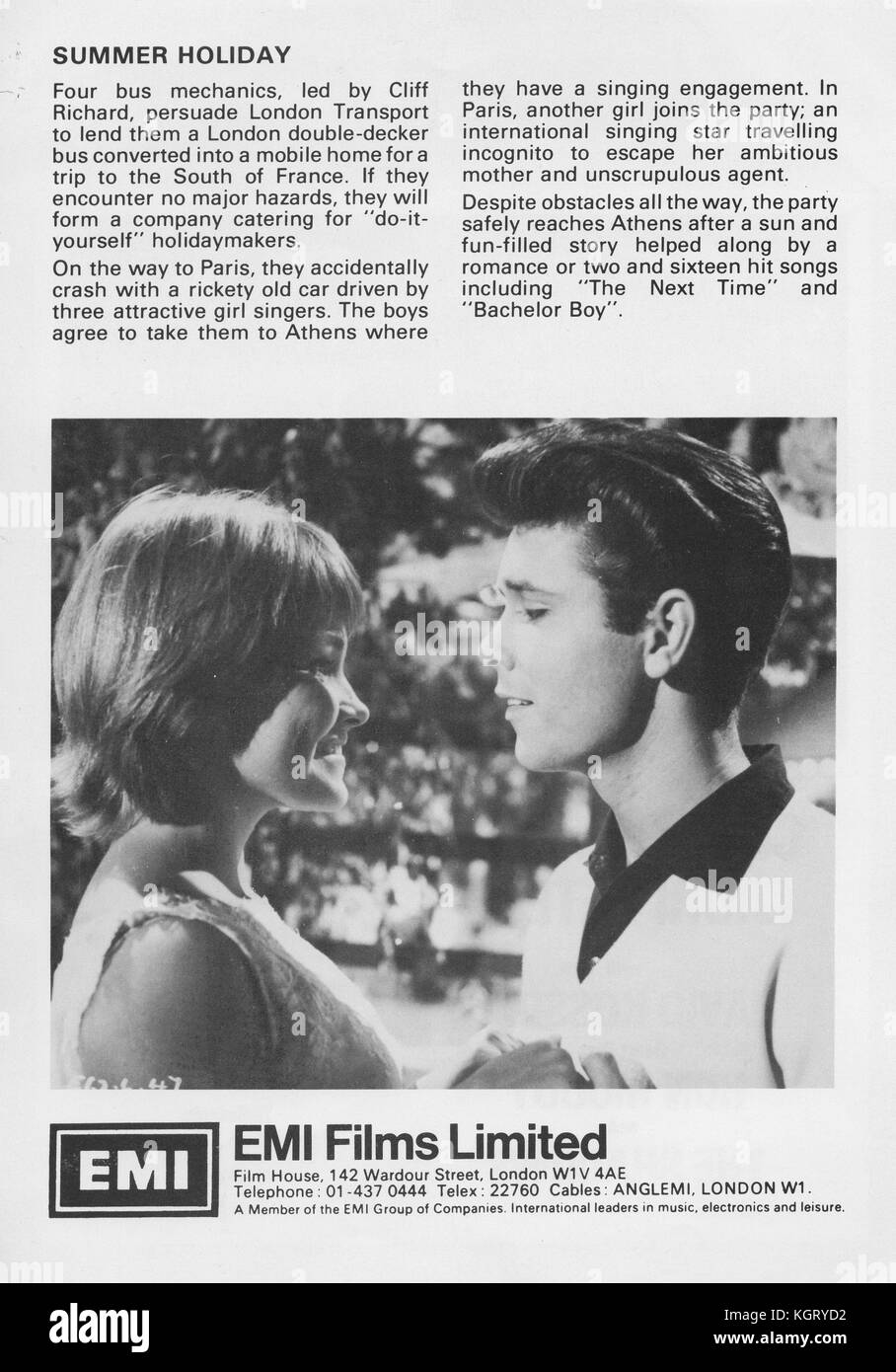 Summer holiday film cliff richard hi-res stock photography and images ...