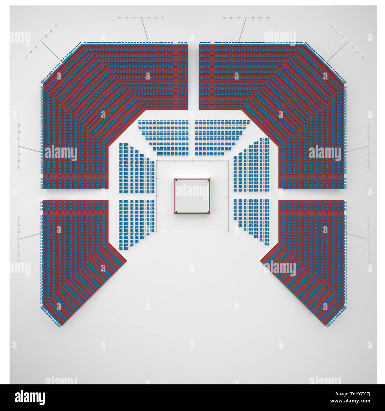 empty arena boxing top view isolated 3d rendering Stock Photo - Alamy