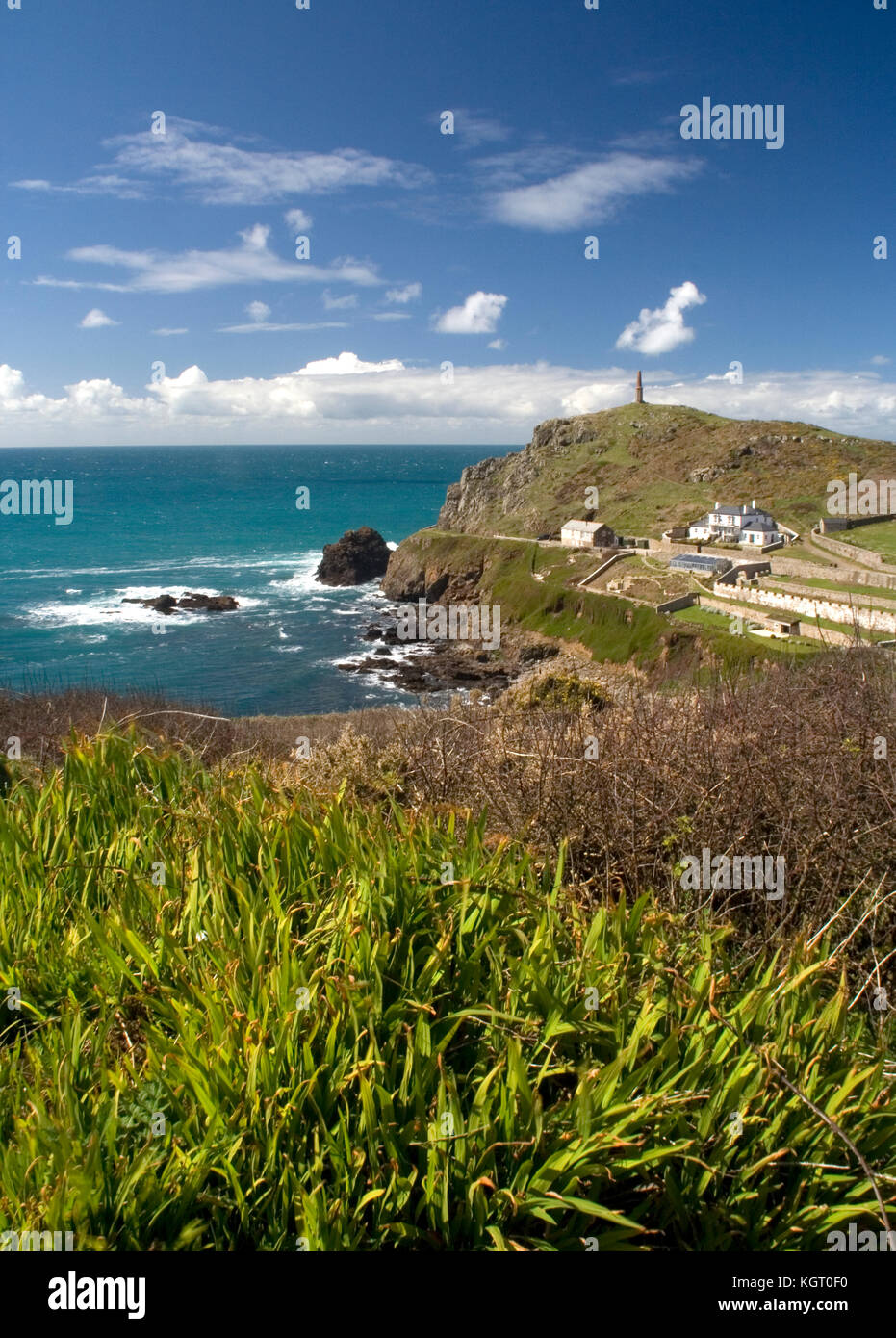 Cape Cornwall, South West Coast Path Stock Photo - Alamy