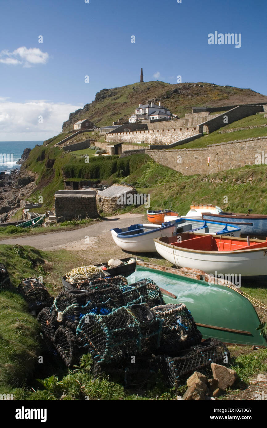 Cape Cornwall, South West Coast Path Stock Photo - Alamy