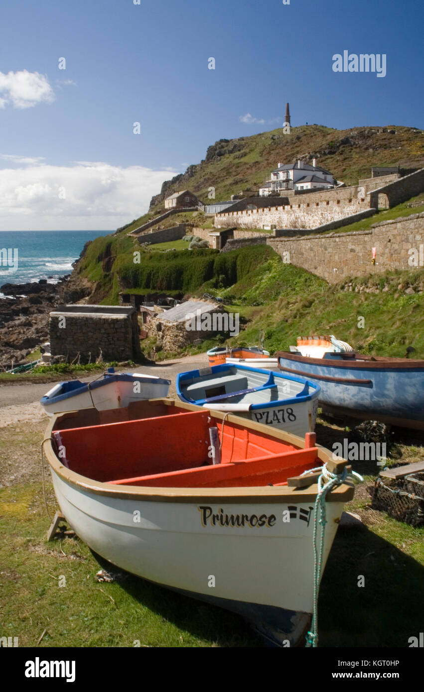 Cape Cornwall, South West Coast Path Stock Photo - Alamy
