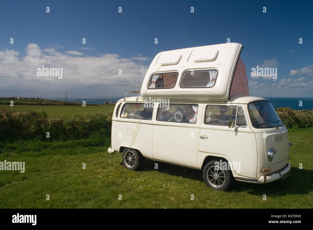Marjorie at Pitch 20, Trevedra Farm Stock Photo - Alamy