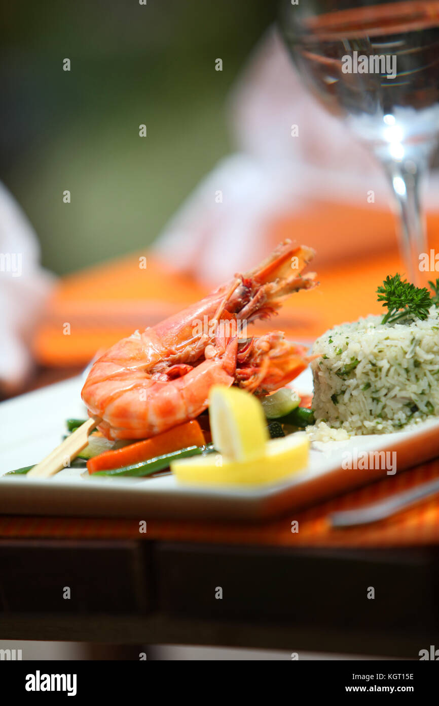 Closeup of indonesian food plate Stock Photo - Alamy