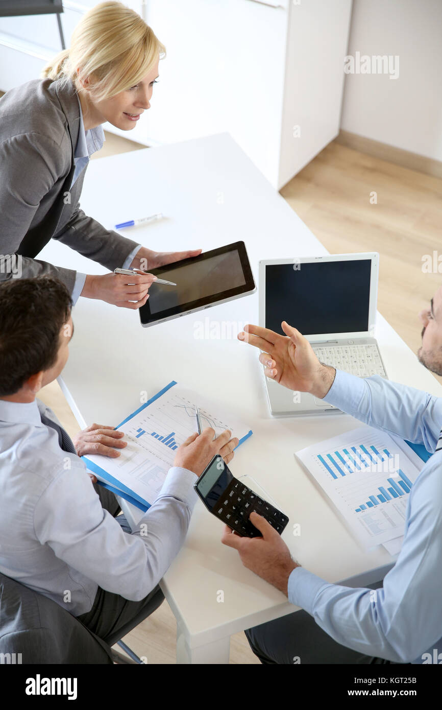 Executive woman making business presentation Stock Photo - Alamy