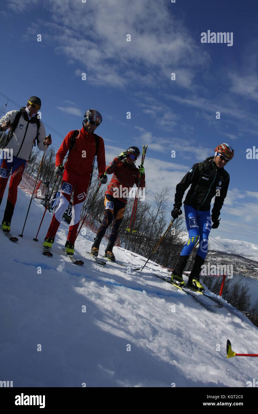 Skimountaineering World Cup Tromsø , Randonee Racing Stock Photo - Alamy