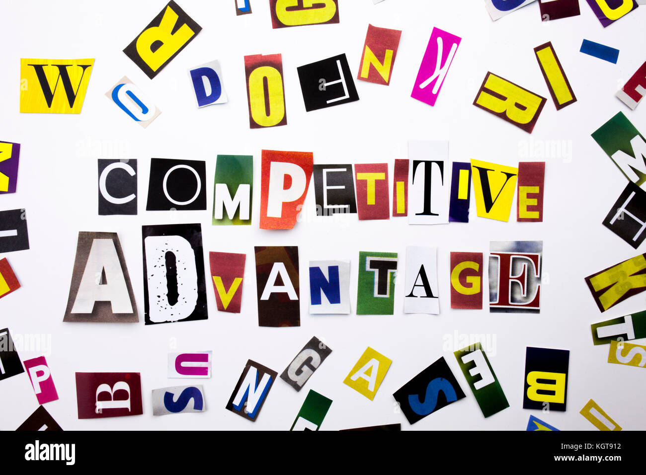 A word writing text showing concept of Competitive Advantage made of ...