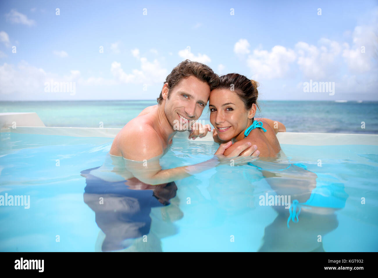 They are having fun in the pool hi-res stock photography and images - Alamy