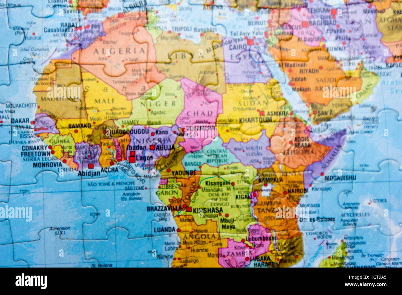 World map puzzle Stock Photo - Alamy