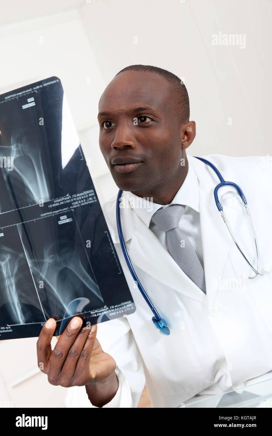 Hospital black joyful male doctor hi-res stock photography and images ...