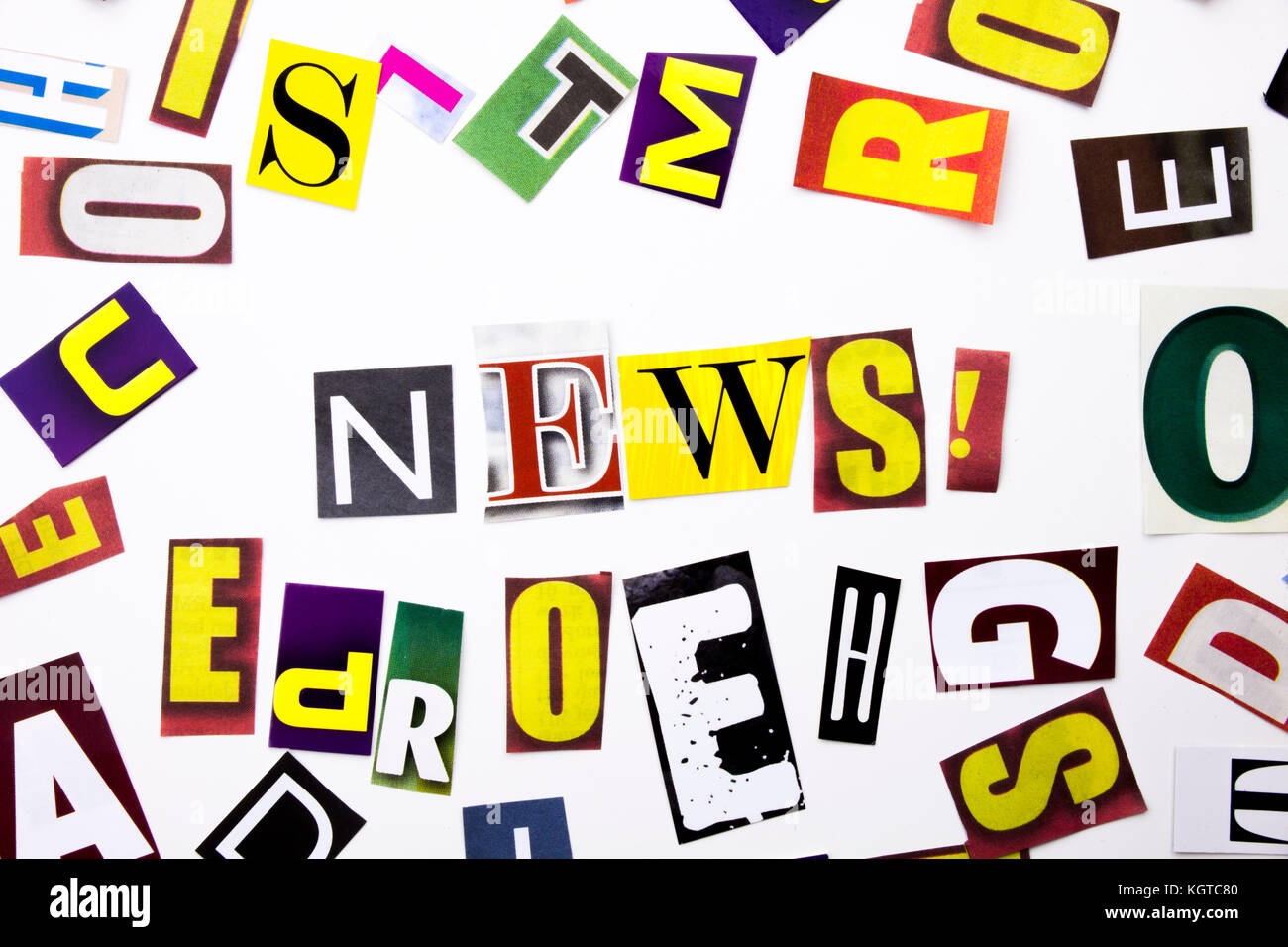 A word writing text showing concept of News made of different magazine ...