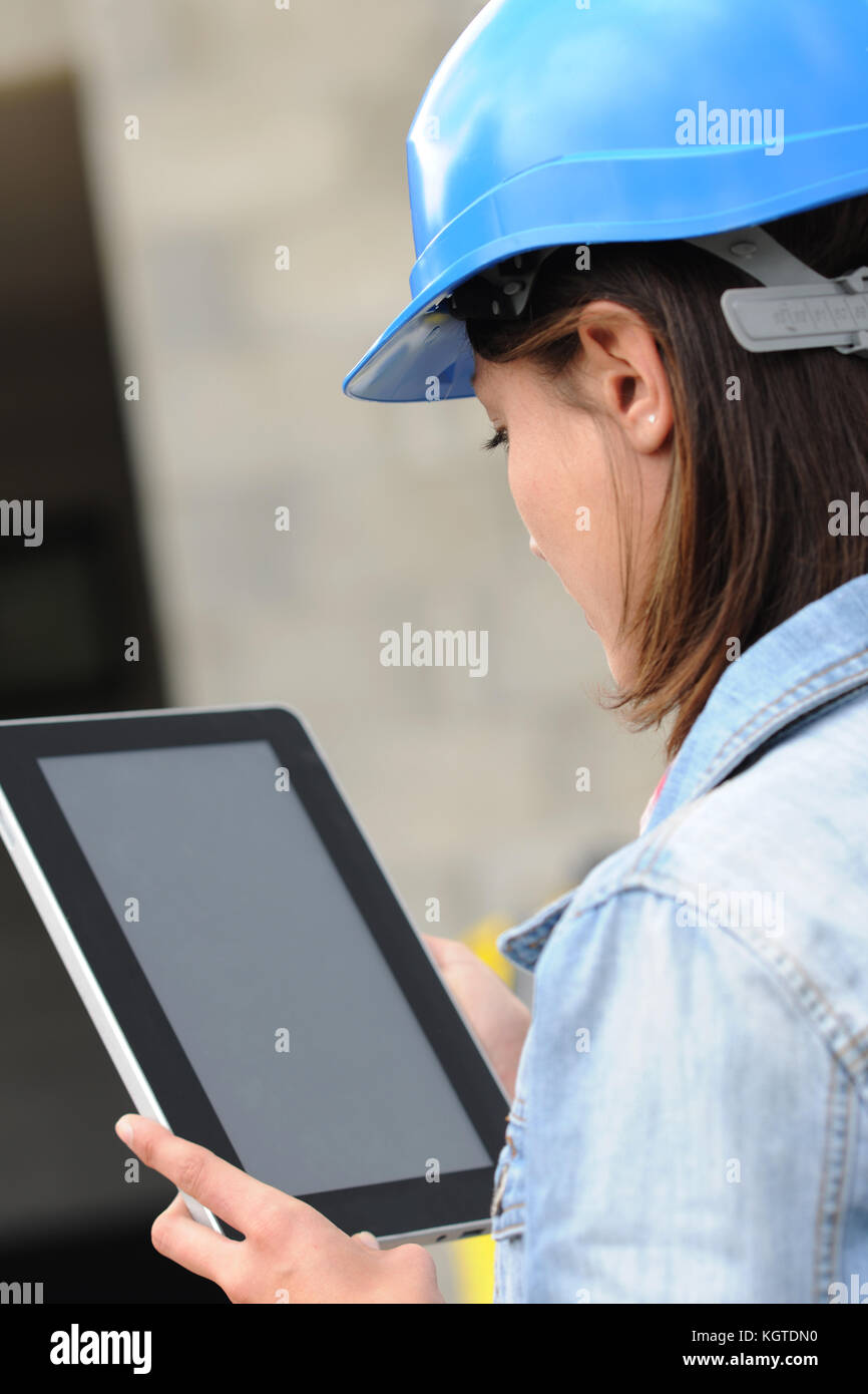 Back view portrait woman engineer hi-res stock photography and images ...
