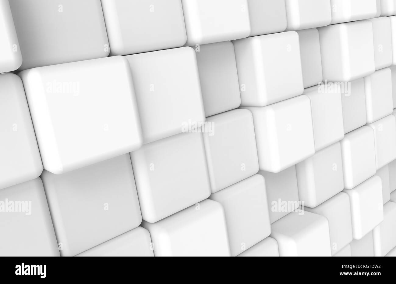 White Rounded cube background, abstract blank wallpaper in 3d rendering ...