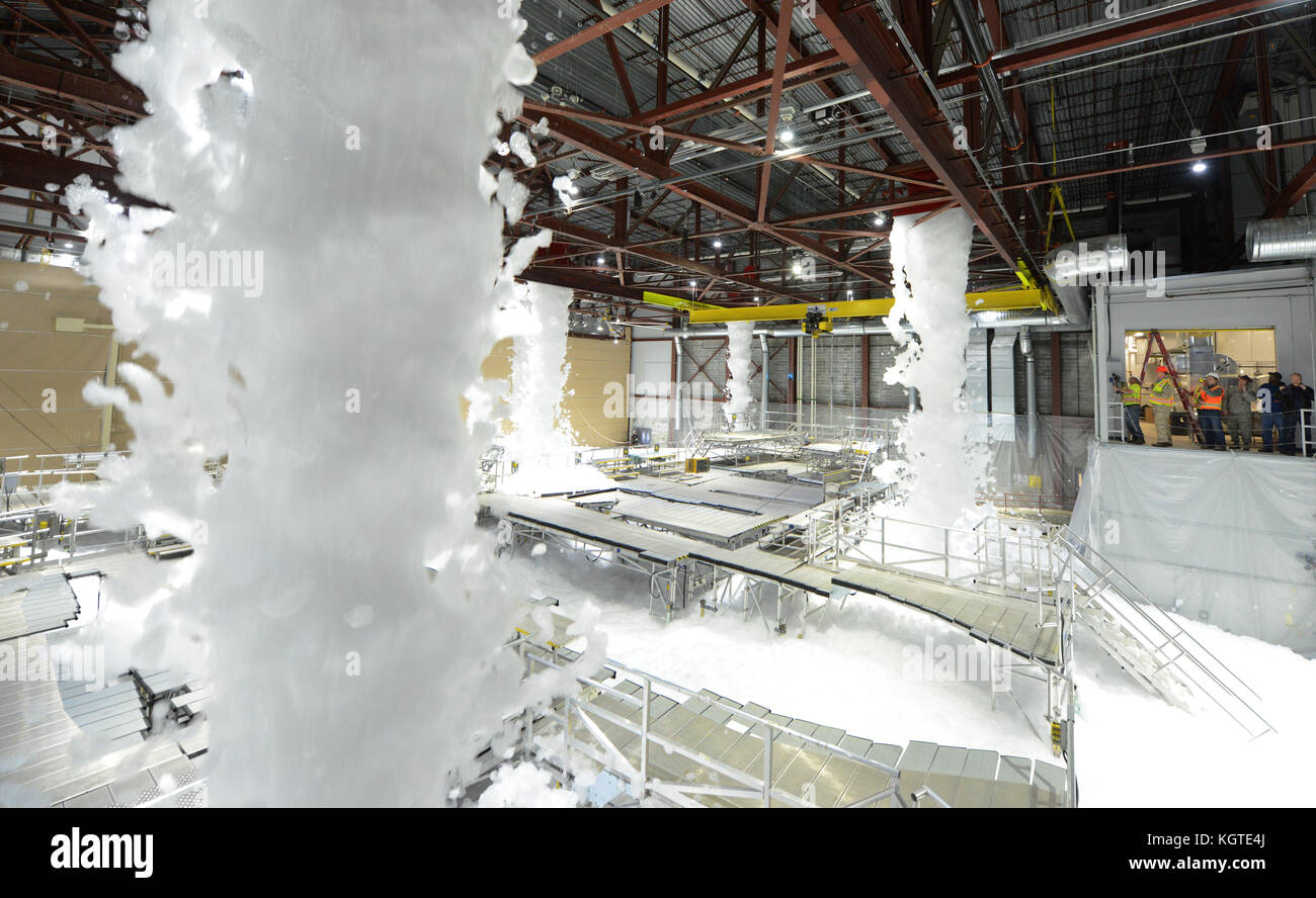 Fire suppression foam test hi-res stock photography and images - Alamy