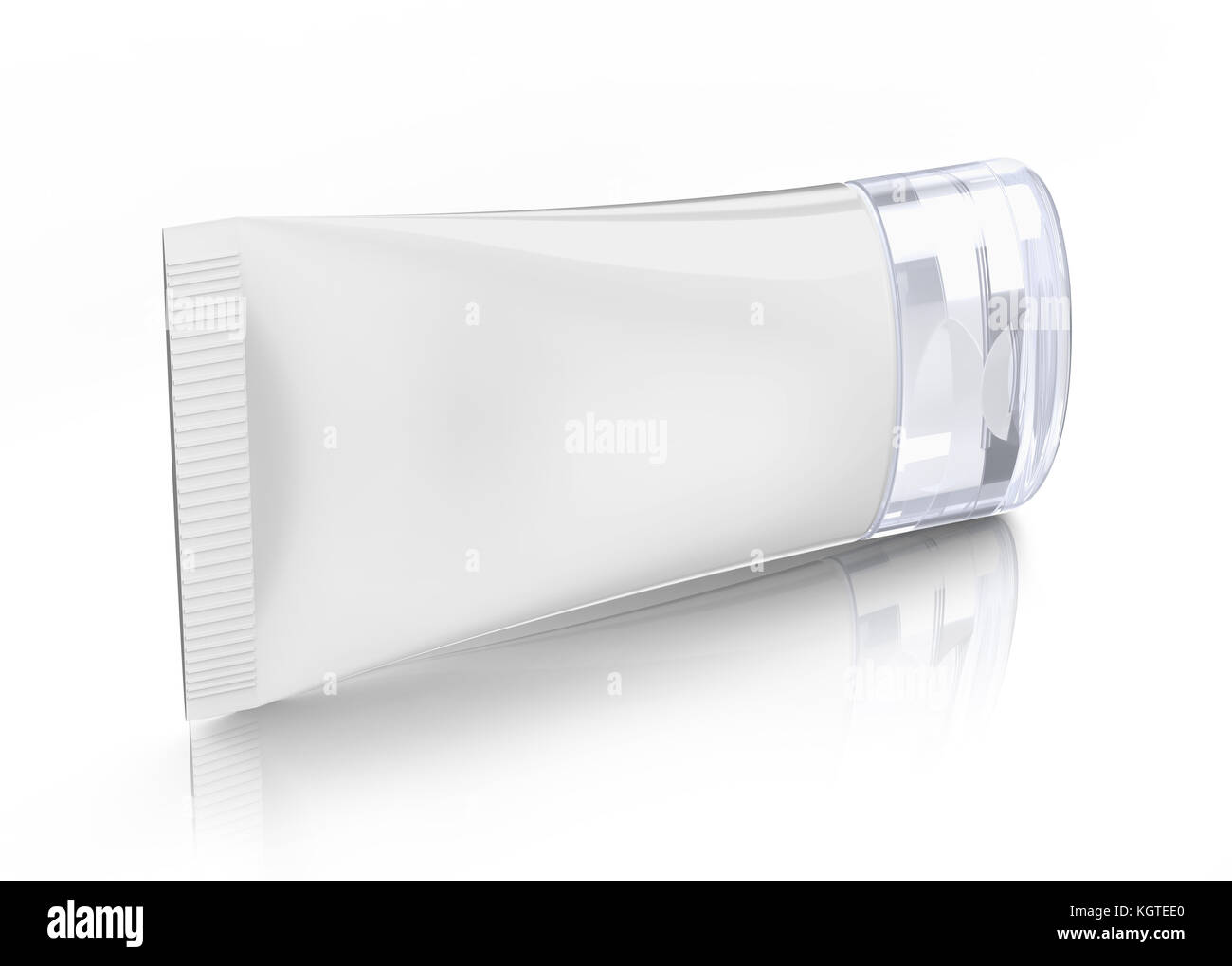 3D render facial cleanser mockup, face wash container tube template in ...