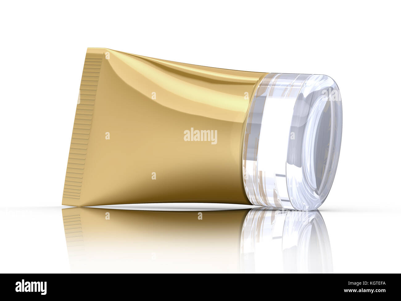 3D render facial cleanser mockup, face wash container tube template in ...