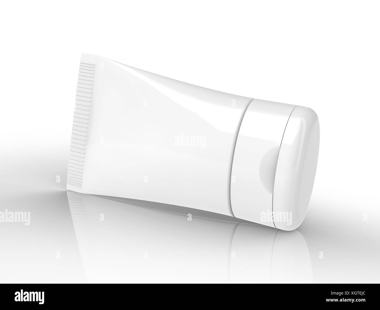 3D render facial cleanser mockup, face wash container tube template in ...