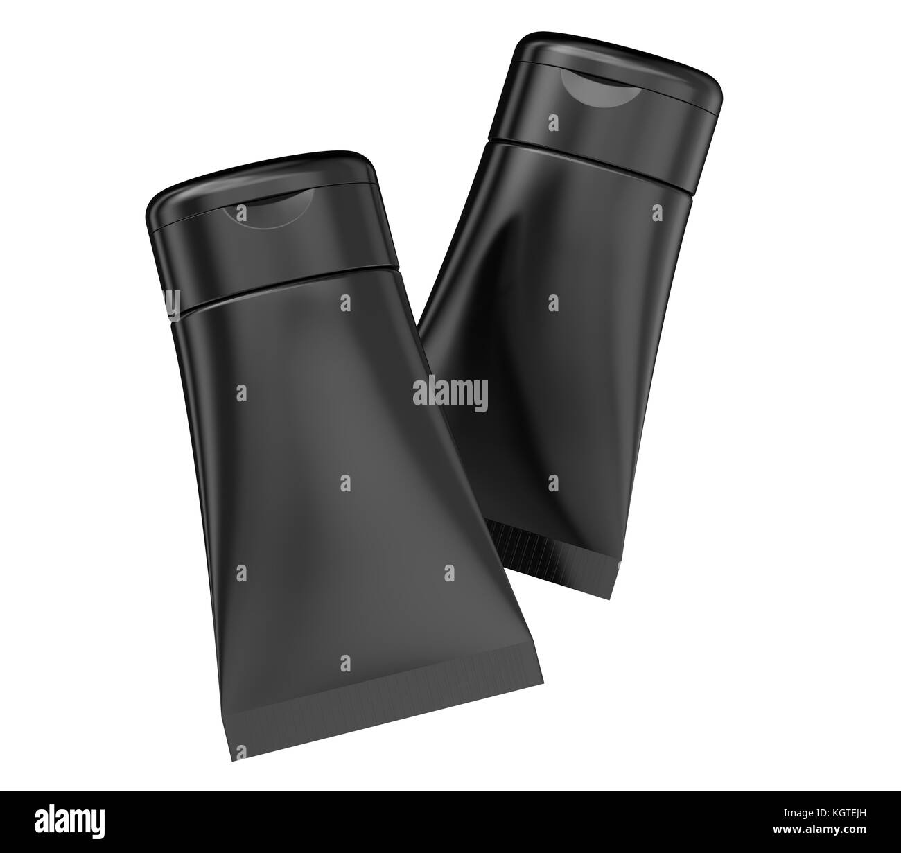 3D render facial cleanser mockup, face wash container tube template in ...