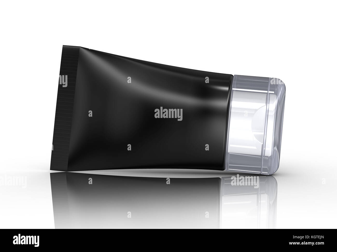 3D render facial cleanser mockup, face wash container tube template in ...