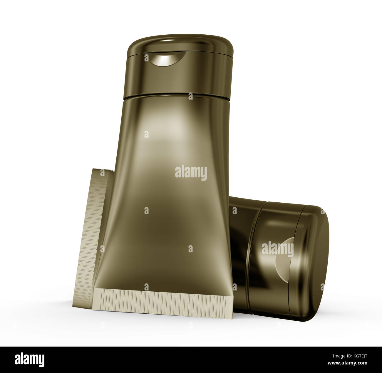 3D render facial cleanser mockup, face wash container tube template in ...