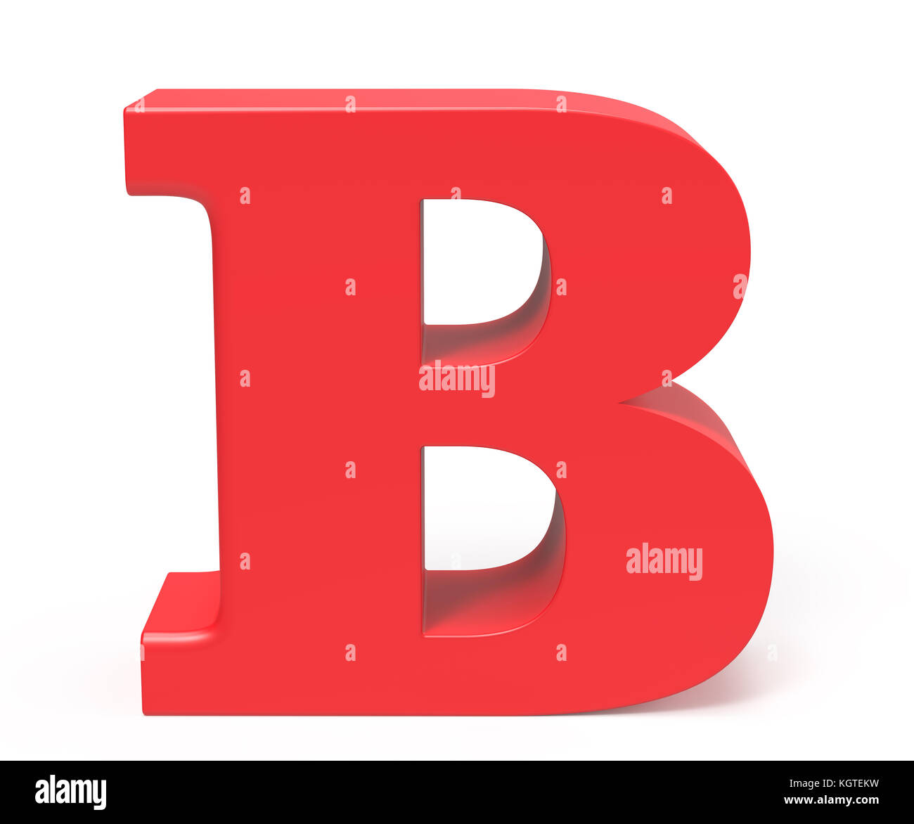 3D render red alphabet B, retro fat 3D font design Stock Photo - Alamy