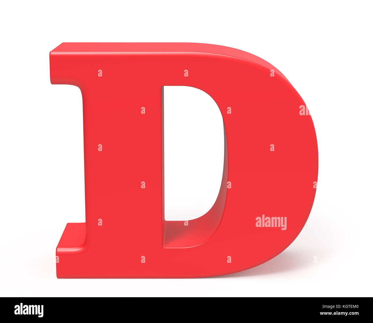 3D render red alphabet D, retro fat 3D font design Stock Photo - Alamy