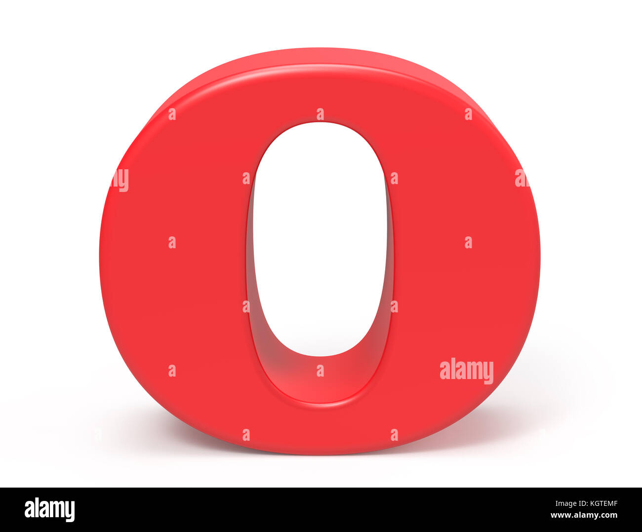 3D render red alphabet O, retro fat 3D font design Stock Photo - Alamy