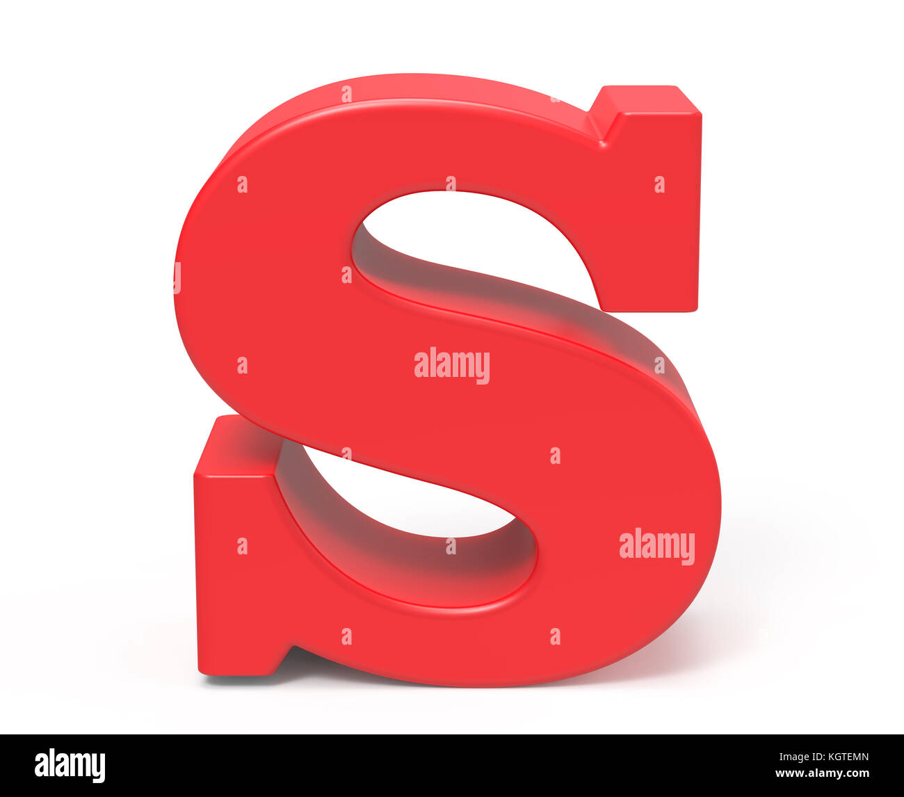 3D render red alphabet S, retro fat 3D font design Stock Photo - Alamy
