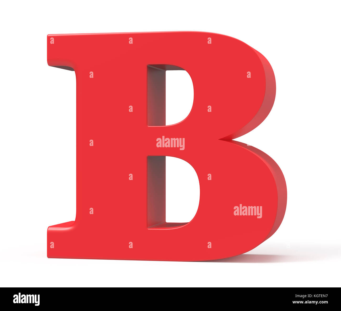 3D render red alphabet B, retro fat 3D font design Stock Photo - Alamy