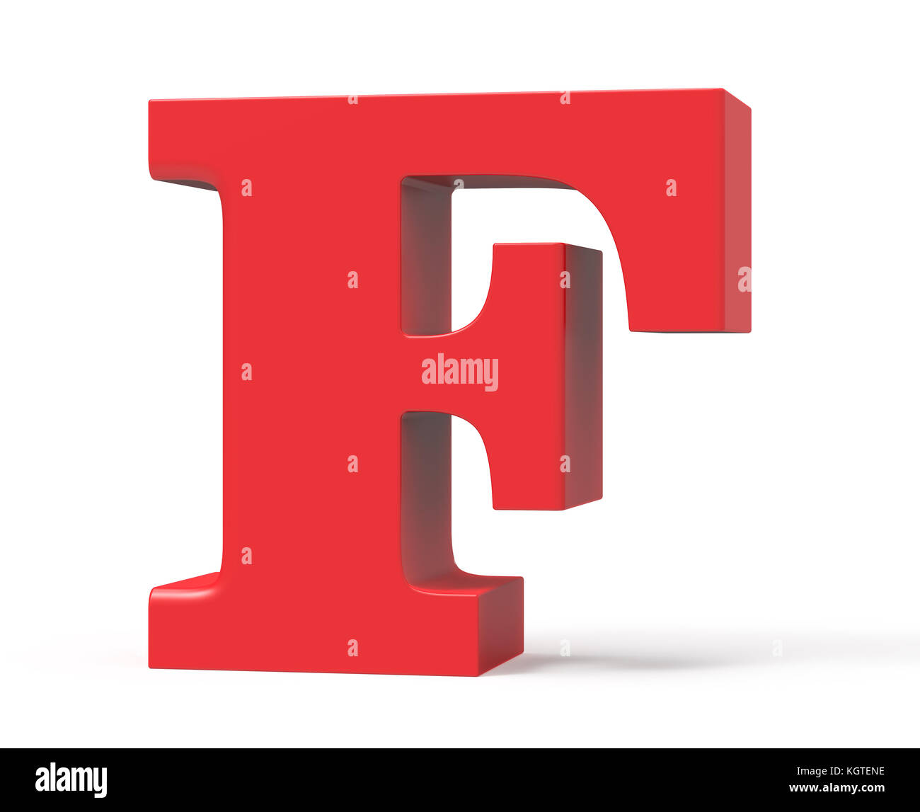 3D render red alphabet F, retro fat 3D font design Stock Photo - Alamy