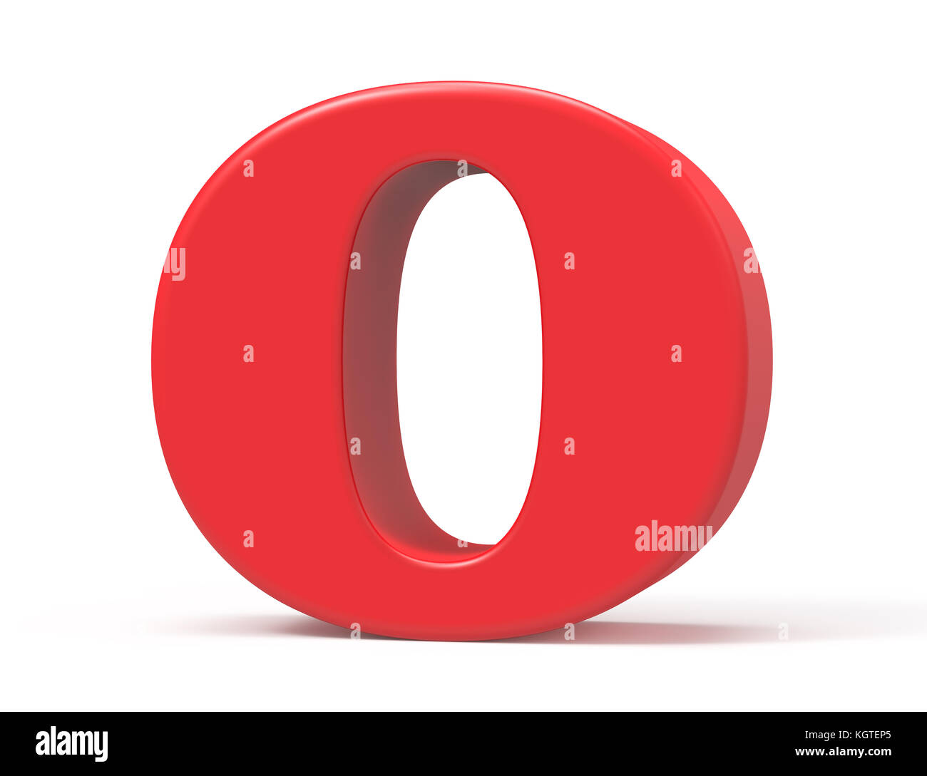 3D render red alphabet O, retro fat 3D font design Stock Photo - Alamy