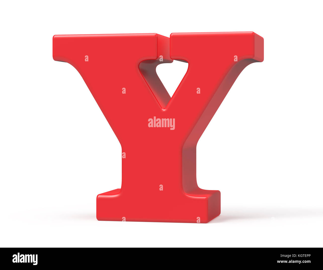 3D render red alphabet Y, retro fat 3D font design Stock Photo - Alamy