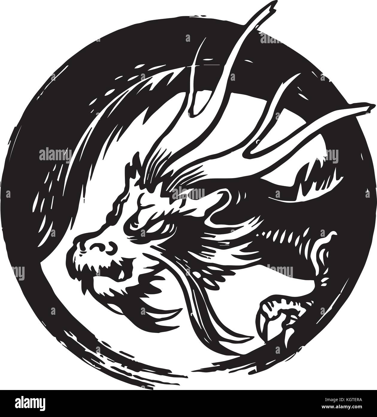 Dragon vector design Stock Vector Image & Art - Alamy