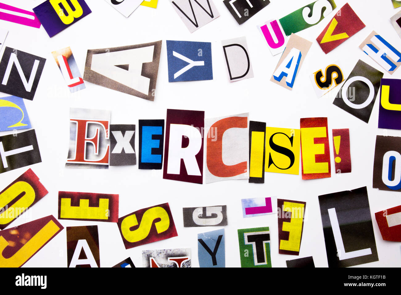 A word writing text showing concept of Exercise Workout made of ...