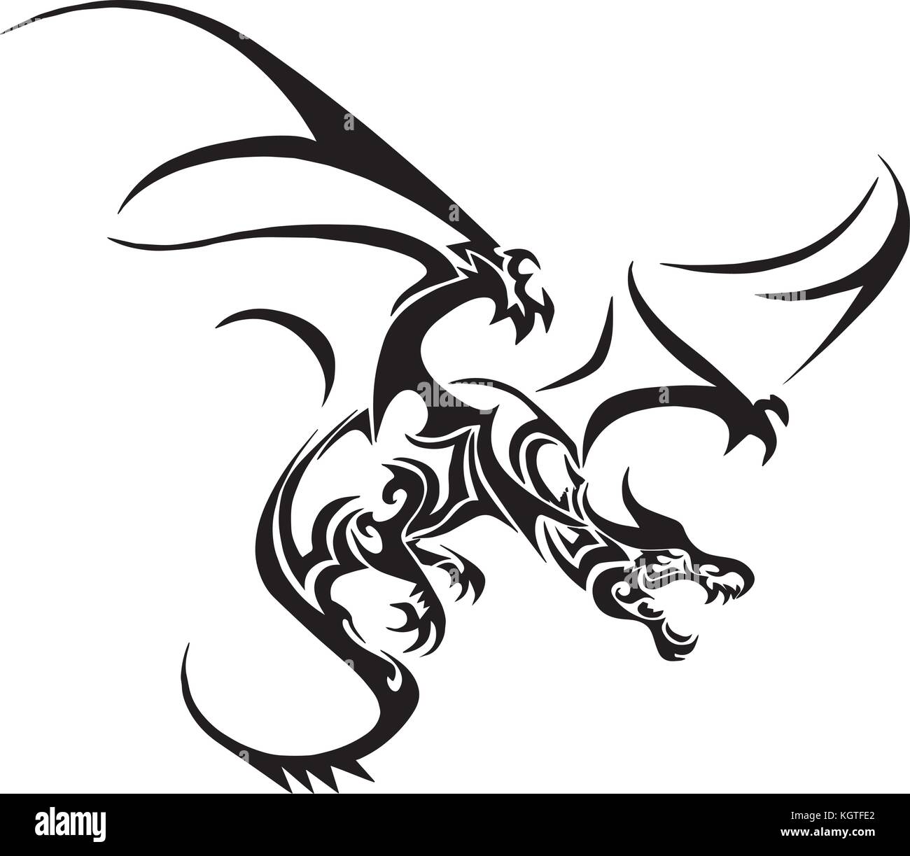 Dragon vector design Stock Vector Image & Art - Alamy