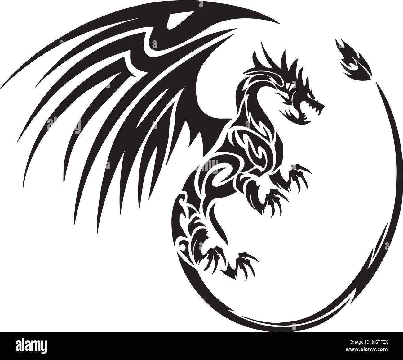 Dragon vector design Stock Vector Image & Art - Alamy
